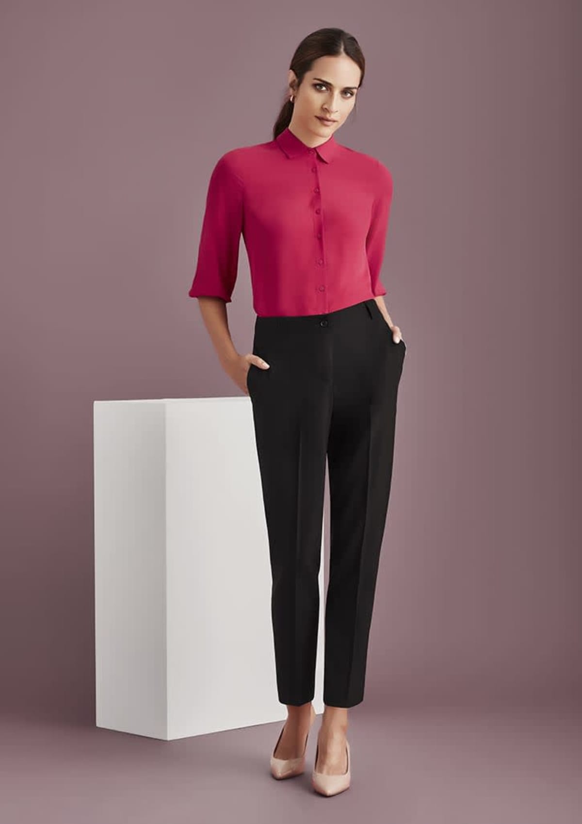 Womens Siena Bandless Elastic Waist Pant • ASB Branded Merchandise