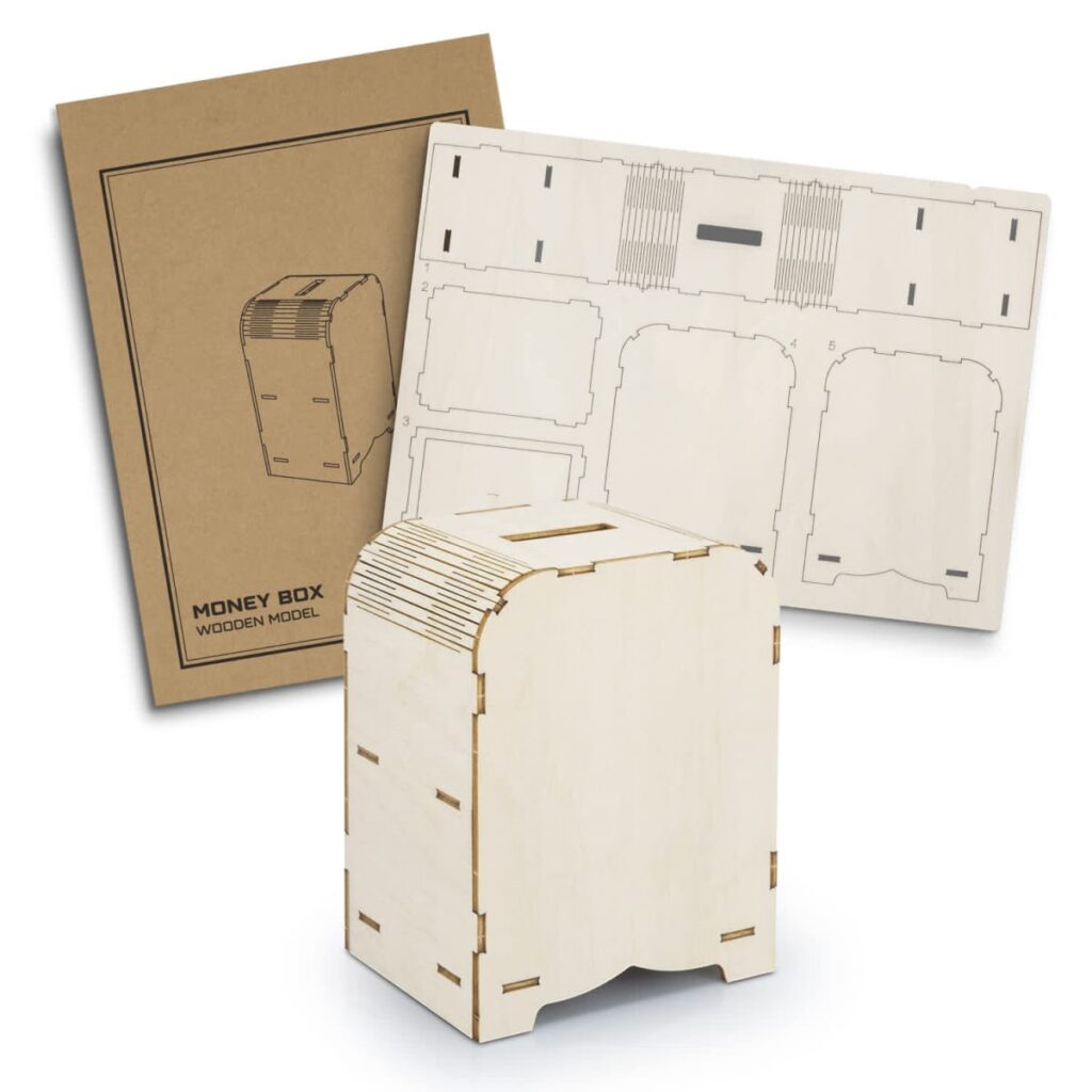 BRANDCRAFT Money Box Wooden Model • ASB Branded Merchandise