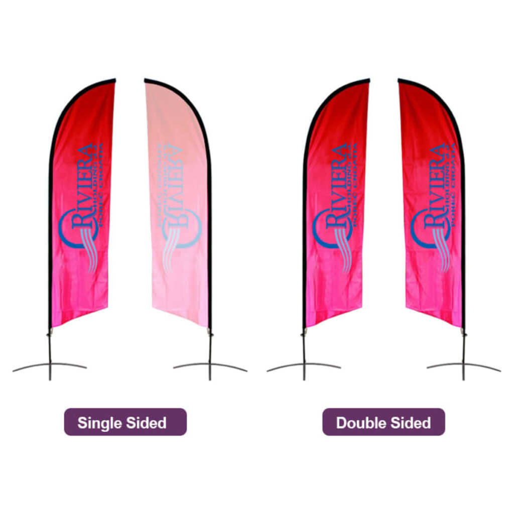 Small(65.3*200cm) Angled Feather Banners 9ft • ASB Branded Merchandise