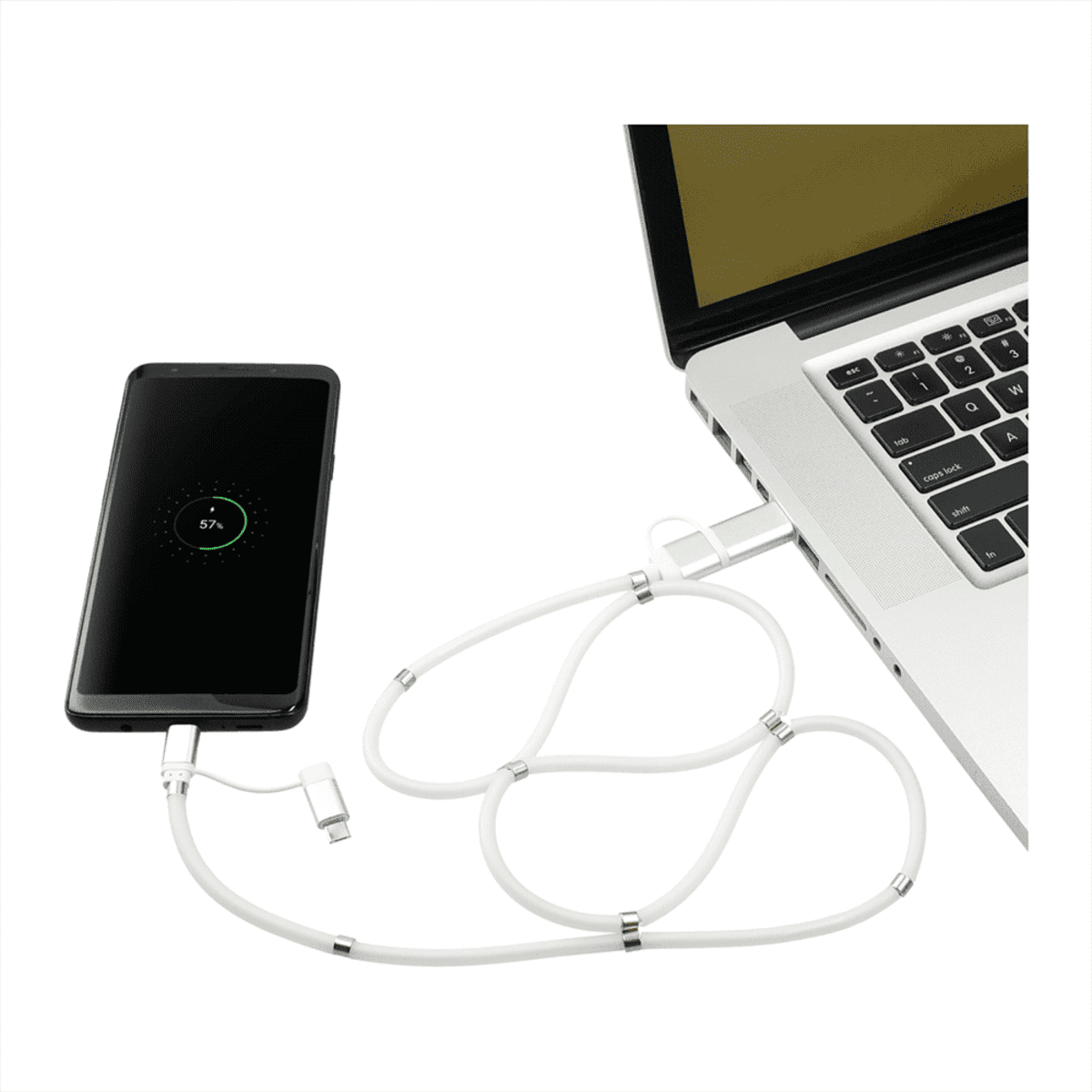 Whirl 5-In-1 Charging Cable w/ Magnetic Wrap • ASB Branded Merchandise