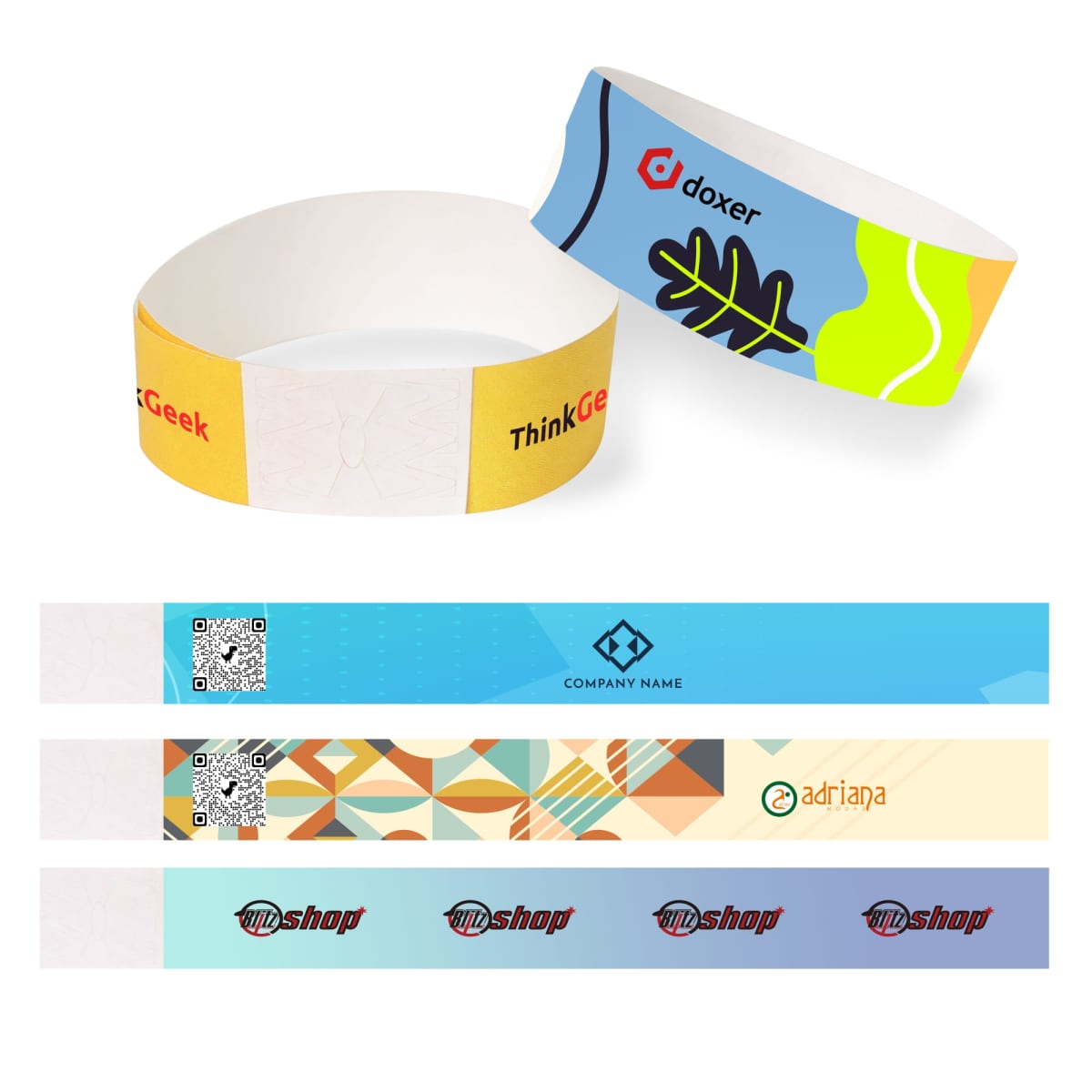 25mm Width Disposable Full Colour Tyvek Wristband • ASB Branded Merchandise
